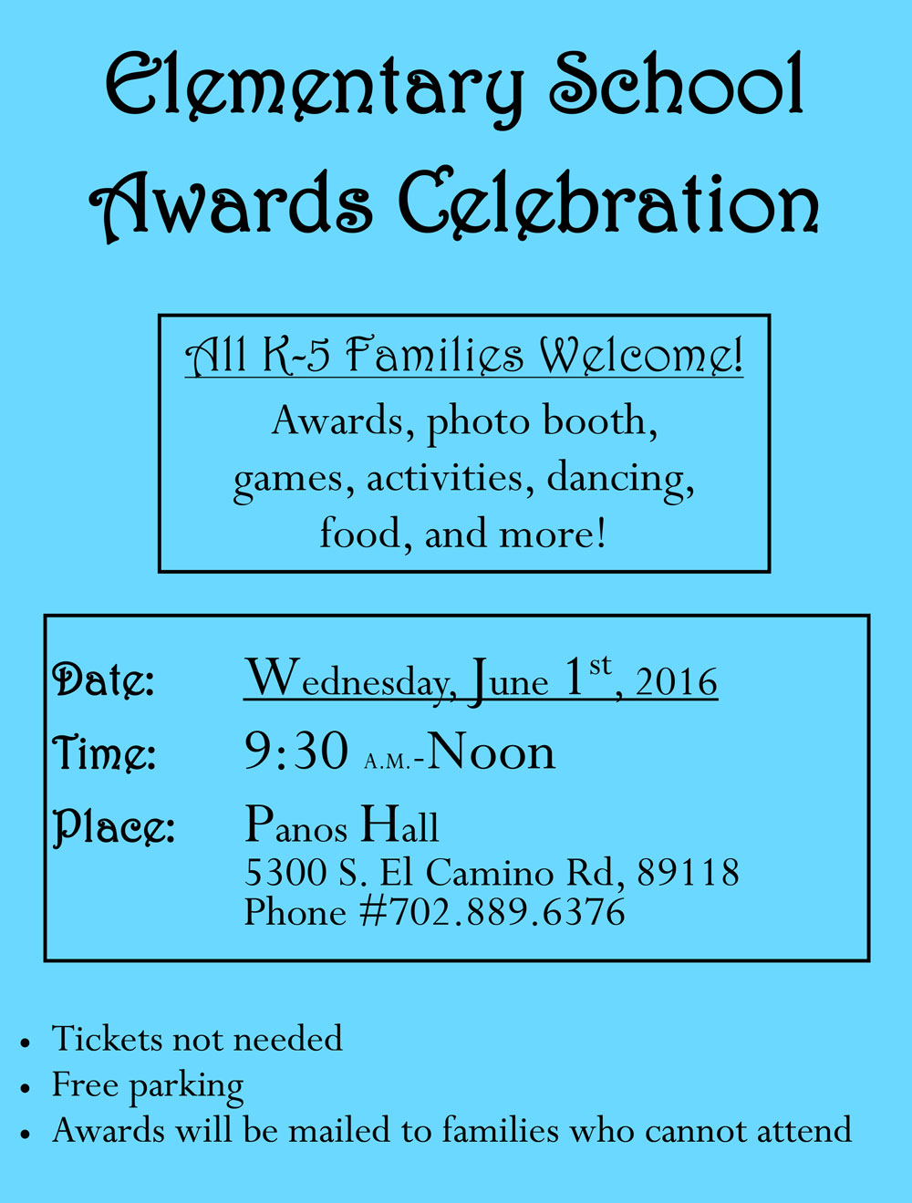 Elementary School Awards Celebration – Odyssey Charter Schools of Nevada