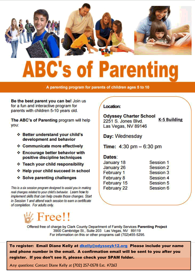 ABC’s of Parenting class – Odyssey Charter Schools of Nevada