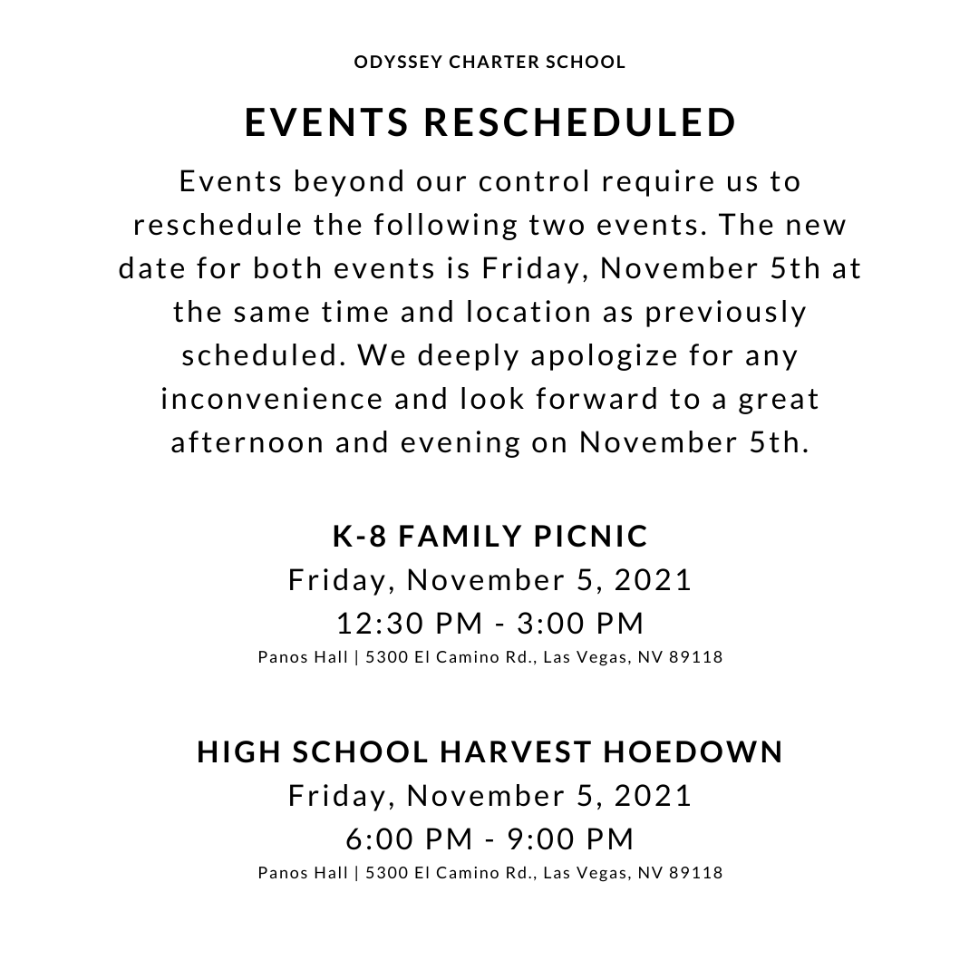 Elementary School Announcements – Odyssey Charter Schools of Nevada