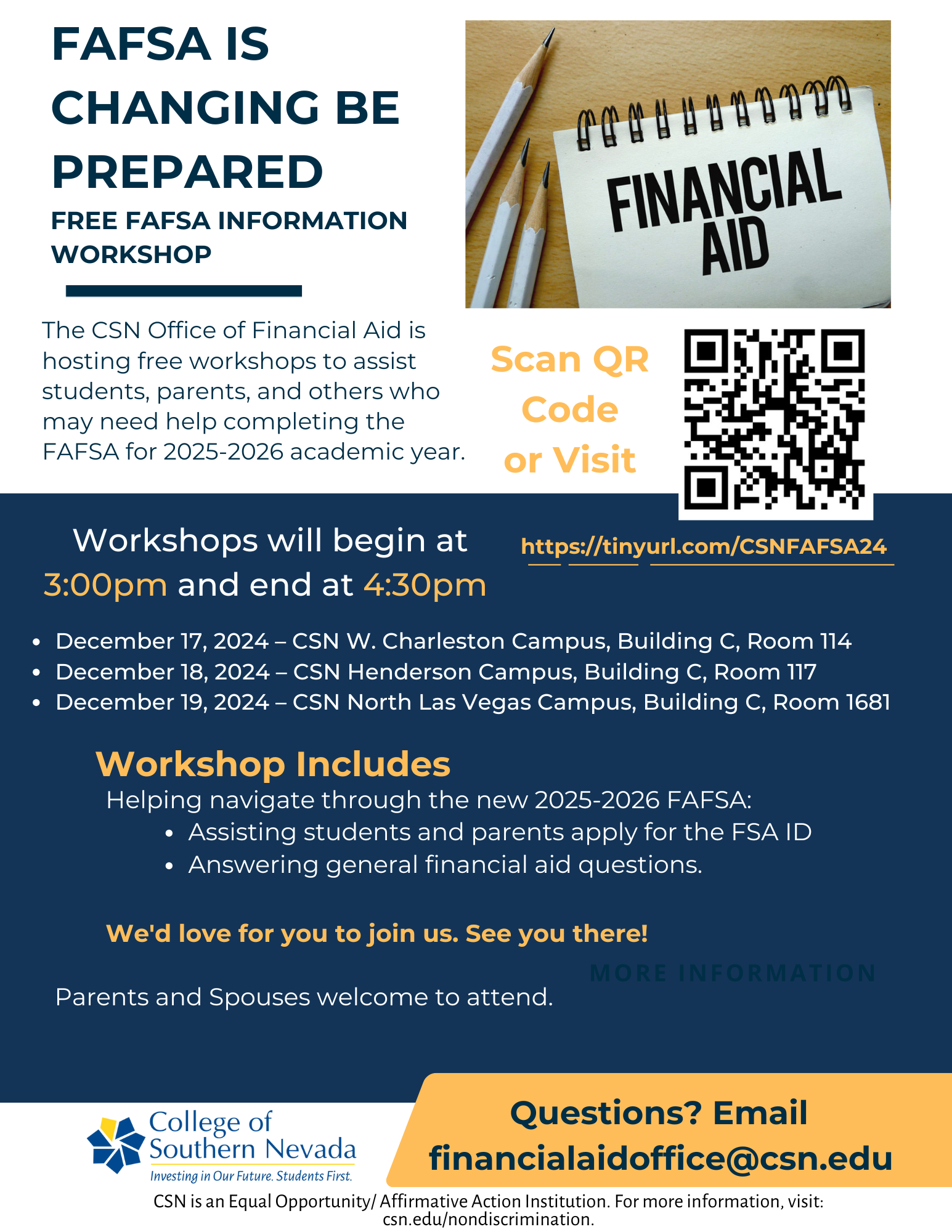 FAFSA Workshop CSN – Odyssey Charter Schools of Nevada
