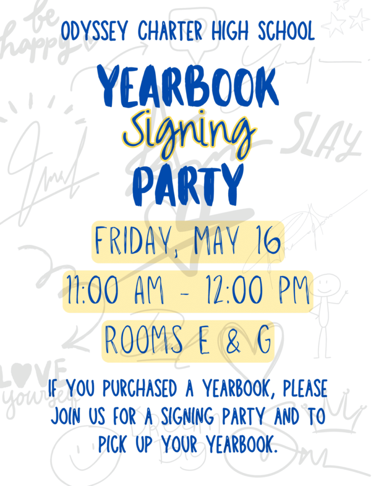 Yearbook Signing Party 2025 – Odyssey Charter Schools of Nevada